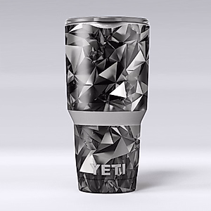 Design Skinz Black 3D Diamond Surface - Skin Decal Vinyl Wrap Kit Compatible with The Yeti Rambler Cooler Tumbler Cups
