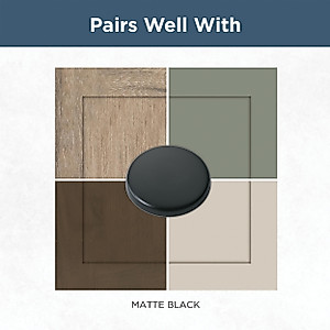 Franklin Brass Parow Cabinet Knob, Matte Black, 1-1/8 in (29mm) Dresser Drawer Pull, 10 Pack, P29542Z-FB-B