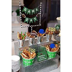 24 Pieces football Theme Glitter Cupcake Topper Cake Picks Decoration for Baby Shower Birthday Party Favors,Super Bowl Sunday Party Supplies with Touchdown, Football and Field Goal