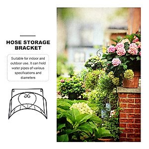 Hose Wrought Iron Frame Bling Accessories for car Heavy Duty Garden Hose Hanger Hose Holder Hanger Garden Hose Rack Water Hanging Hooks Outdoor Hose Wall Mount Metal Hook up Work