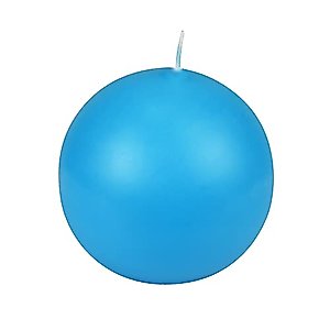 Zest Candle 2-Piece Ball Candles, 4-Inch, Turquoise