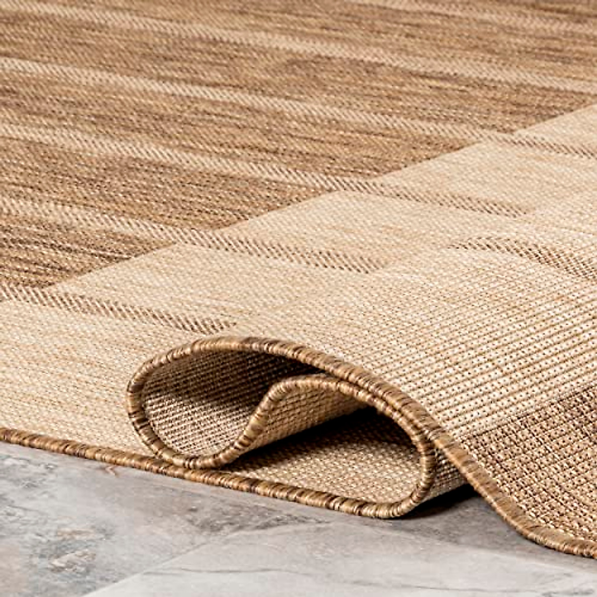 nuLOOM Maria Contemporary Striped Indoor/Outdoor Area Rug, 8' x 10', Beige