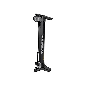Topeak JoeBlow Twin Turbo Floor Pump Black2, One Size,Silver