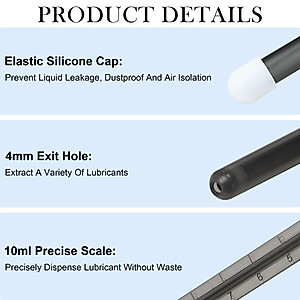 [2 Pack+Storage Bag]lube applicator for Women,Men,Precision Female Lubricant Tube applicator with [10ml Precision Markings][Easy use/Clean][Reusable][Silicone][no Disposable]