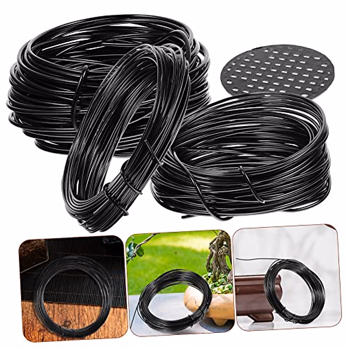 EXCEART 2 Sets Aluminum Wire Set DIY Kits Green Wire Hand Molding Kit Green Suits Weaving Kit Greenery Gardening Supplies Plants Support Wire Plants Support Rack Metal Green Plants Copper