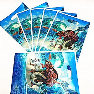 LALIFE 30 PCS Plastic Moana Birthday Party Favor Bags Moana Party Gift Goody Bags for Kids Birthday