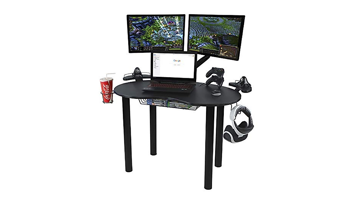 Atlantic Eclipse Gaming/Studying/Working Desk, Durable Carbon Fiber ...
