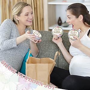 MTLEE 50 Pcs Baby Shower Scented Candles Gift Travel Tin Candle Aromatherapy Candle Favors for Winter Baby Shower Favors Wedding Gifts, Compound Scent Essential Oil(Baby Girl)