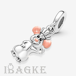 PHOSEA 925 Sterling Silver Dangle Charm Beads Pendants Fit for European Bracelets Charms DIY Jewelry Gift for Women Girls (Redmi Dangle)