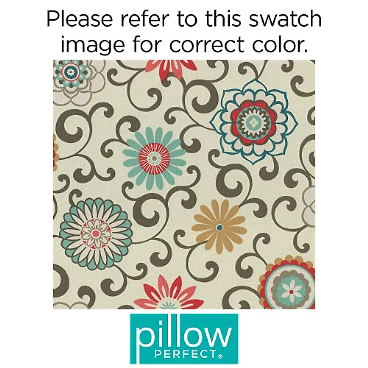 Pillow Perfect Outdoor/Indoor Pom Play Peachtini Throw Pillows, 18.5" x 18.5", Blue, 2 Count