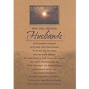 Designer Greetings Why God Created Husbands Die Cut Window Religious Birthday Card