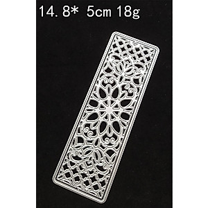 Mvchifay Cutting Dies Metal Stencils Scrapbooking Tool DIY Craft Carbon Steel Embossing Template for Paper Card Making (Flower frame-14.8x5cm)
