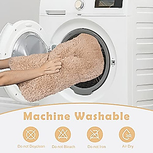 JOEJOY Large Dog Bed Crate Pad, Ultra Soft Calming Dog Crate Bed Washable Anti-Slip Kennel Crate Mat for Extra Large Medium Small Dogs, Dog Mats for Sleeping and Anti Anxiety, 35" x 23", Beige