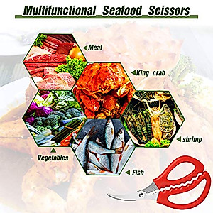 Kitchen Seafood Scissors Multifunctional Stainless Steel Shears Seafood ...