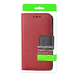 Reiko 3-in-1 Wallet Case for Samsung Galaxy J1(2016) - Retail Packaging - Red