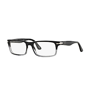 Persol PO3050V Rectangular Prescription Eyewear Frames, Gradient Black/Demo Lens, 53 mm