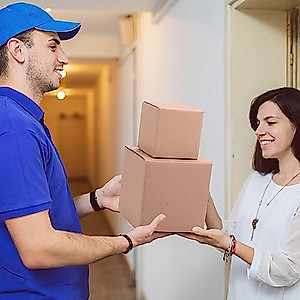 COSBAY 25 Pack Shipping Boxes 4x4x4 Inches,Small Shipping Boxes,Small Corrugated Cardboard Boxes,Cube Kraft Mailing Box,Kraft Corrugated Small Cardboard Boxes for Mailing Packing Small Business,Brown