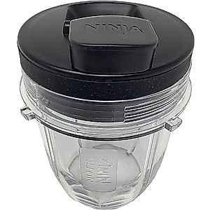 Genuine Ninja 12oz Tritan Cup w/Spout Lid for Auto-iQ BL450 BL456 BL480 BL482 BL490 BL494 BL641 BL680 BL681 BL682 BL687 BL910 BL2012 NN102 Blender