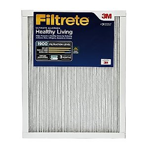 Filtrete 20x25x1 AC Furnace Air Filter, MERV 13, MPR 1900, Premium Allergen, Bacteria & Virus Filter, 3-Month Pleated 1-Inch Electrostatic Air Cleaning Filter, 6-Pack (Actual Size 19.69x24.69x0.78 in)