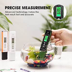 VIVOSUN PH Meter Digital PH Tester Pen, Army Green and TDS Tester 3-in-1 TDS EC & Temperature Meter Ultrahigh Accuracy Digital Water Quality TDS Tester (Blue)