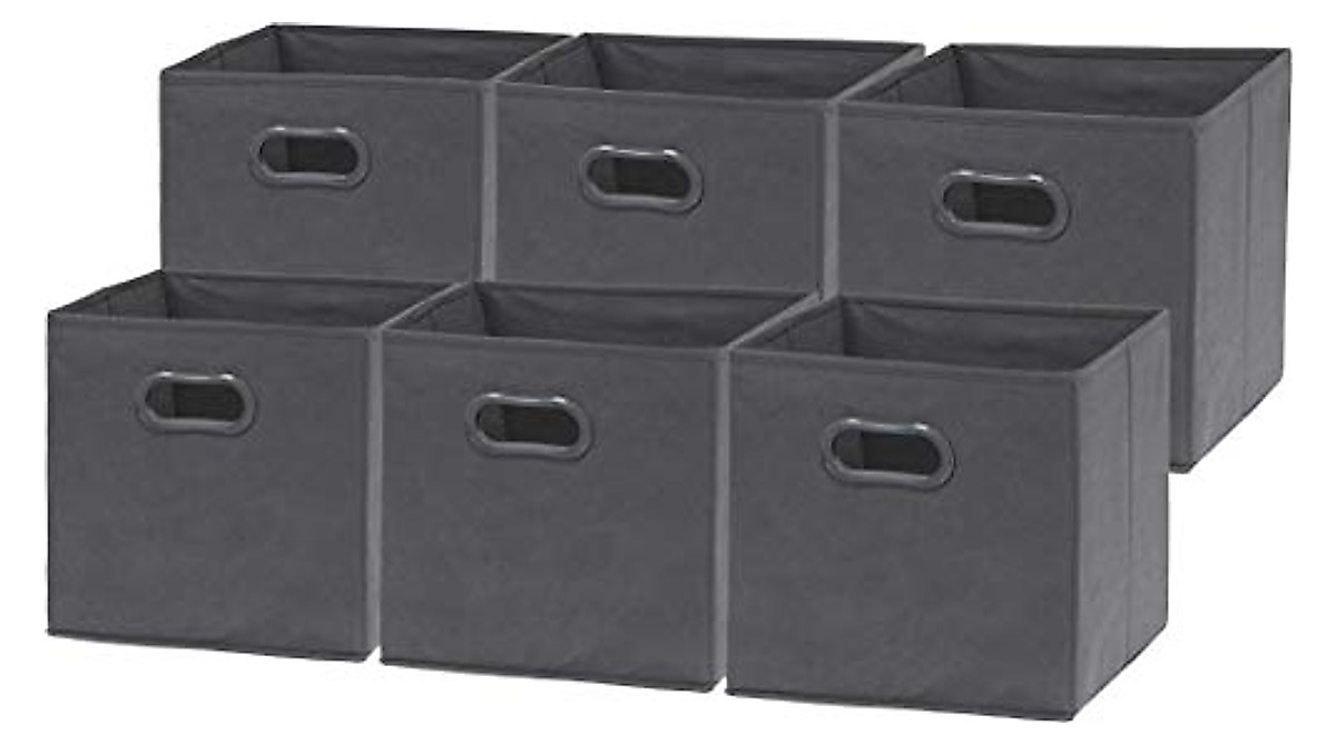 SimpleHouseware Foldable Cube Storage Bins – 6 Pack for Easy Organization
