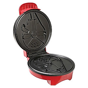 UNCANNY BRANDS Star Wars Waffle Maker Millenium Falcon Waffle Maker, Makes 7" Waffles Officially Licensed Disney Waffle Maker Star Wars Waffle Iron