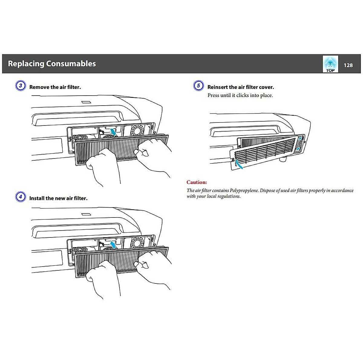 AWO Replacement Projector Air Filter for EPSON ELPAF46 / V13H134A46 EB-Z10000U,EB-Z10005U,EB-Z11000W,EB-Z11005,EB-Z9750U,PowerLite Pro Z10000UNL,Z10005UNL,Z11000WNL,Z11005NL,Z9750UNL,Z9800WNL,Z9870NL