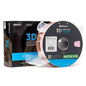 INLAND Micro Center Matte PLA Filament 1.75mm, Matte Pink 3D Printer Filament, Matte 3D Printing Filament 1kg Cardboard Spool (2.2 lbs), Dimensional Accuracy +/- 0.03mm, Pink Matte Finish