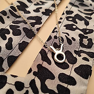 Zodiac Taurus Necklace Gift for Women - Gold Taurus Constellation Horoscope Necklace