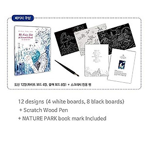 Wisdom garden Stylejosun My Fairy Tale in Scratch Book Classic Fairy Tale 12 with Beautiful Pictures Healing Art for Adults