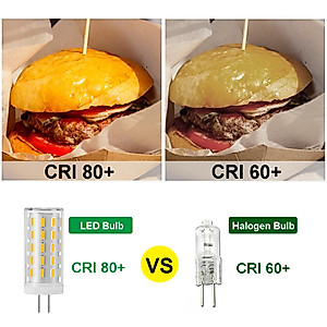 Yosenmi G4 LED Bulb AC/DC 100V-265V 5W, 40W G4 Base Halogen Bulb Replacement, 3000K Warm White, Non-Dimmable G4 Light Bulb 10-Pack