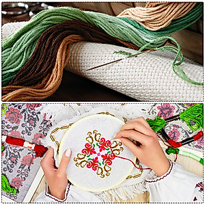 HARFINGTON 14 Count Cross Stitch Cloth 12 by 20 Inch Cross Stitch Fabric 5PCS Classic Reserve Embroidery Cloth for Craft Embroidery, Handmade Needlework, DIY Handicrafts, Black