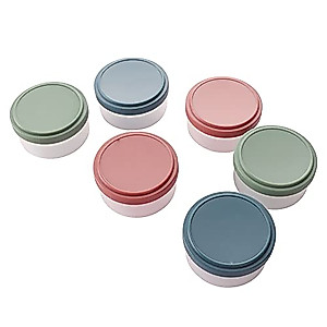 Timiuu Leakproof Condiment Containers with Lids | 6 Pack 2.4 oz Reusable Salad Dressing Containers to go | Mini Meal Prep Sauce Cups | Plastic BPA free