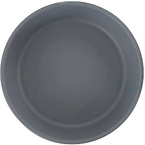 The HC Companies 14 Inch Round Plastic Classic Plant Saucer - Indoor Outdoor Plant Trays for Pots - 14"x14"x2.5" Warm Gray