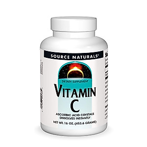 Source Naturals Vitamin C - Ascorbic Acid Crystals That Dissolves Instantly, Dietary Supplement - 16 oz