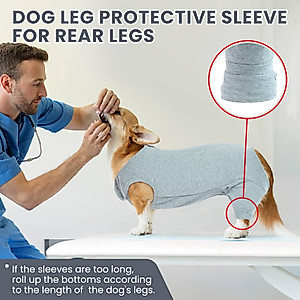 Nanaki Dog Wound Care Shirt,Dog Leg Sleeve To Stop Licking Rear Leg,Dog Surgery Suit Female Spay Male Neuter,Dog Onesie For Surgery Female Male,Dog Surgical Recovery Suit Female Dog Wound Heal Clothes