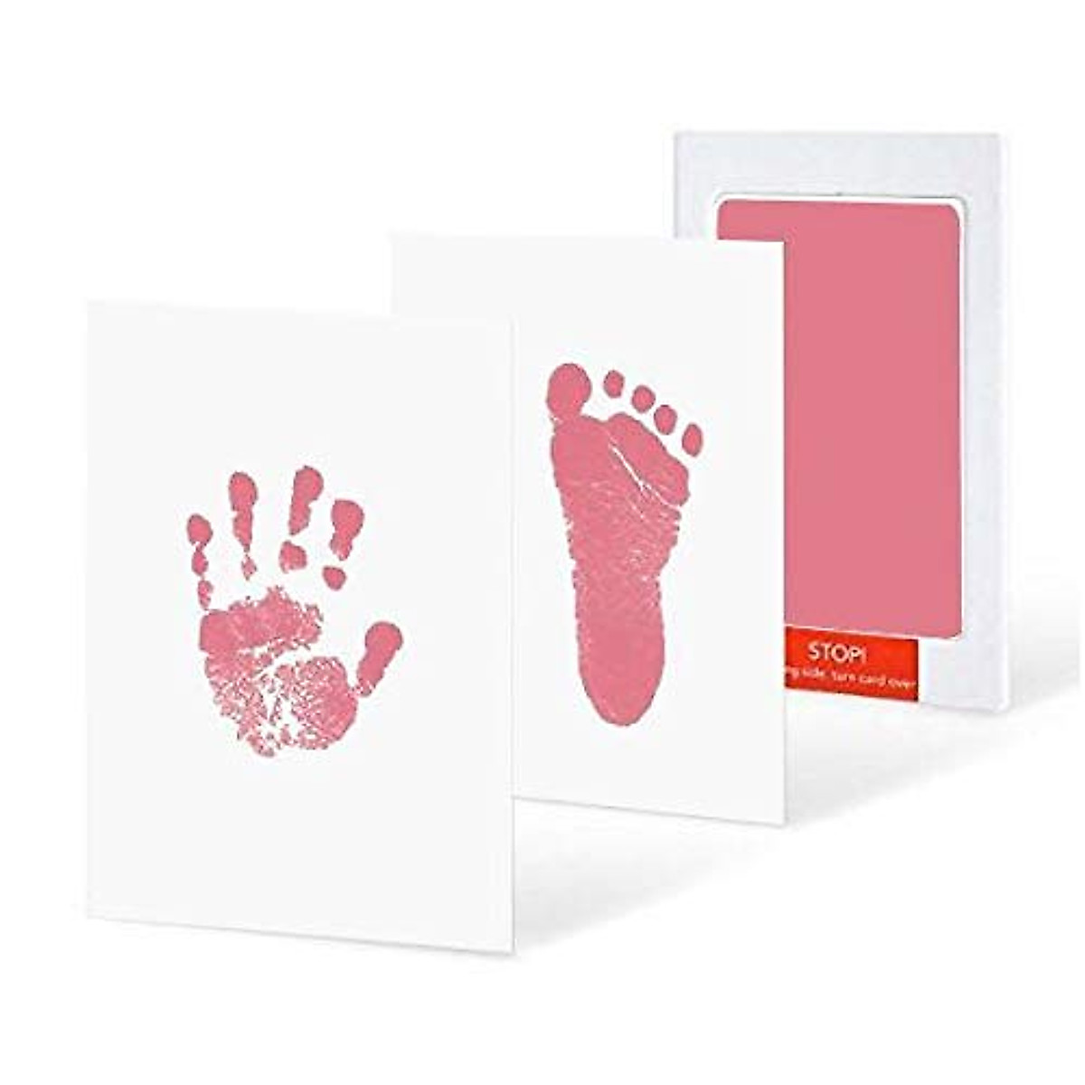 2 Pack Black and Pink Clean Touch Safe InkPads Hand and Footprint Newborn Baby Handprint or Footprint Clean-Touch Ink Pad (2 Pack Black & Pink Ink Pad)