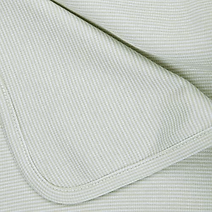 Tadpoles Interlock Cotton Receiving Blanket - Green | 32" x 32" | Made from 100% Cotton | Soft, Warm, Gentle & Durable | for Babies 0-12 Months | Ideal for Use as a Swaddle, Receiving Blanket & More