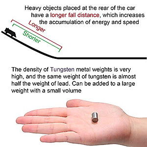 Ruisita 3.75 Ounces Tungsten Weights Cylinders Weights 16 Pieces Tungsten Weights 3/8 Inch Incremental Cylinders Weights with Plastic Box
