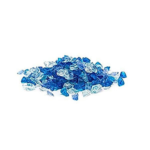 Margo Garden Products 1/2" 10lbs Dragon Glass, 10 lb, Bahama Blend