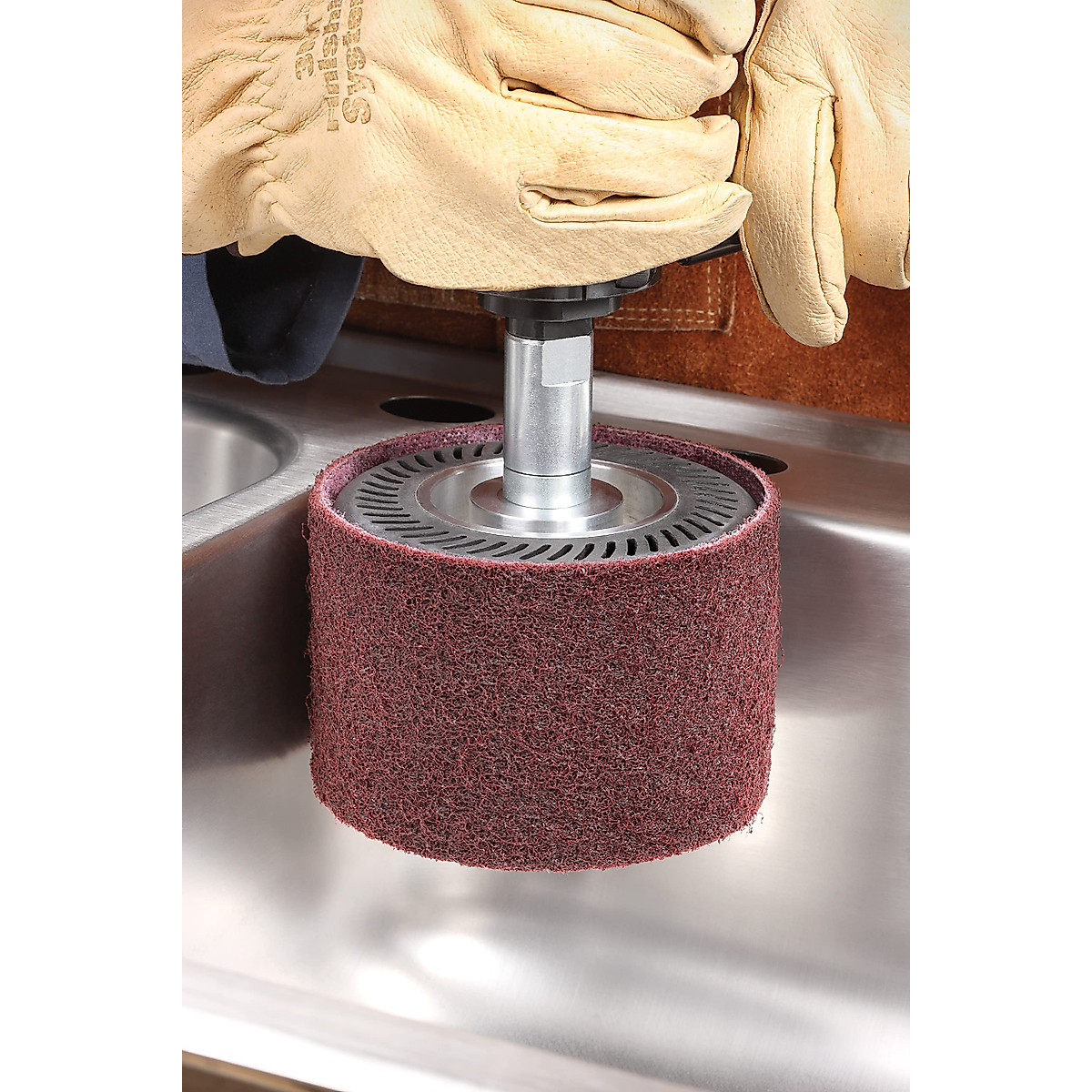 3M Scotch-Brite Surface Conditioning Belt, Aluminum Oxide, 13" Length x 3/8" Width, Medium Grit, Maroon (Pack of 20)