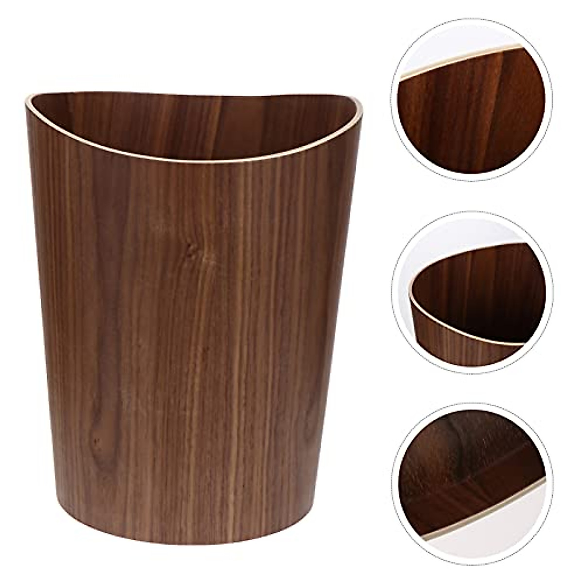 DOITOOL Bamboo Waste Basket Wooden Waste Bin Wastebasket Rustic Garbage Container Box for Home Office Farmhouse Living Room Bathroom Rubbish Litter Can 30x23cm Home Wastebasket