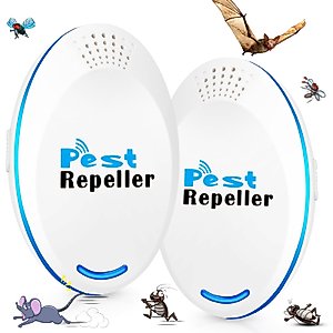 2pack Ultrasonic Pest Repellent Control pest Repeller Plug in Bug Repellent Indoor mice Spider Repellent for House Indoor Mouse Repellent Indoor Repel Flea,Rats,Roaches,Cockroaches,Fruit Fly,Rodent