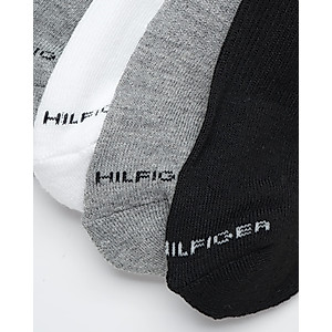 Tommy Hilfiger Men's Athletic Socks - Cushioned Crew Socks (10 Pack), Size 7-12, Black/White/Grey