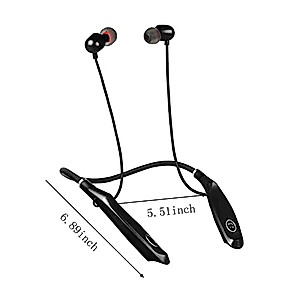 Charella #94bM6u Wireless Bluetooth Headphones Neck Hanging in-Ear Type Sports Running Ultra-Long Life Headphones