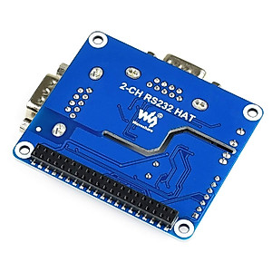 2-Channel Isolated RS232 Expansion HAT for Raspberry Pi 4B/3B+/3B/2B/B+/A+/Zero/Zero W, SC16IS752+SP3232 Dual Chip Convert SPI to RS232 Data Rate up to 921600bps Embed Multi Protection Circuits