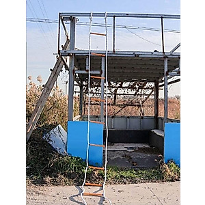 FGQCBBYC Fire Escape Ladder, Fire Escape Ladders 2-8 Storey Indoor/Outdoor Rope Ladder Escape from Window and Balcony Fast to Deploy/10M/33Ft