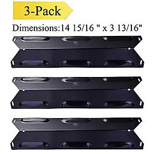 Votenli P9622A (3-Pack) 14 15/16 inch Porcelain Steel Heat Plate Replacement for Kenmore 146.1613211, 146.16132110, 146.16133110, 146.16142210, 146.16197210, 146.16198210, 146.16222010, 146.23673310