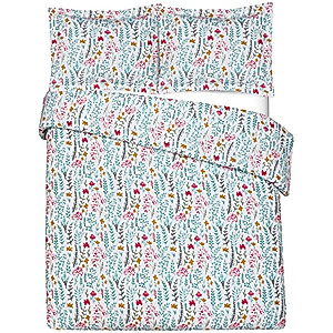 ZOYER Queen Duvet Cover Set [Daisy Day] -3 Piece Printed Comforter Cover Set with Zipper-Brushed Microfiber Soft & Comfortable Bedding Set-1 Duvet Cover with 2 Pillow Shams.