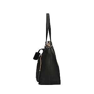 Love Moschino Women's Black Nylon Tote with Leather Trim